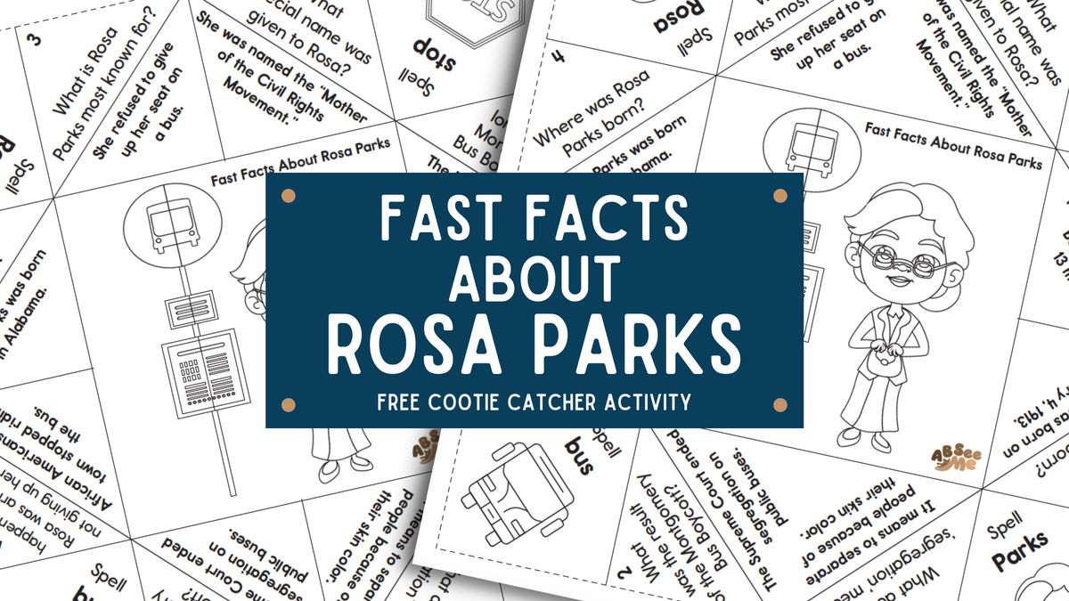Happy Birthday, Rosa Parks! Free Printable Activity for Kids – ABSee Me